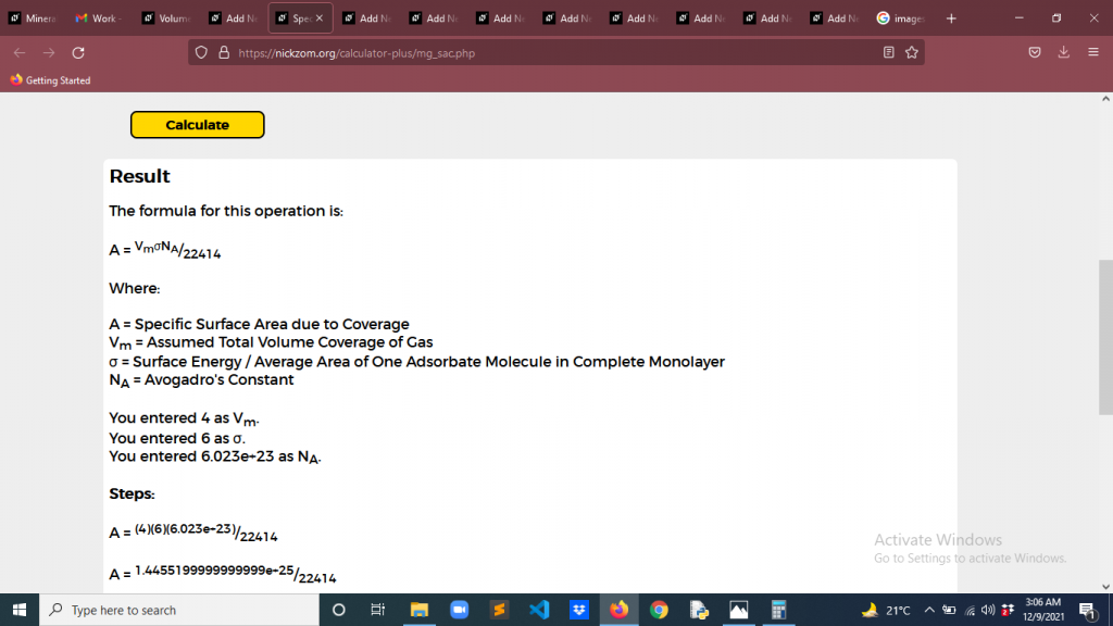 How to Calculate and Solve for Specific Surface Area due to Coverage ...