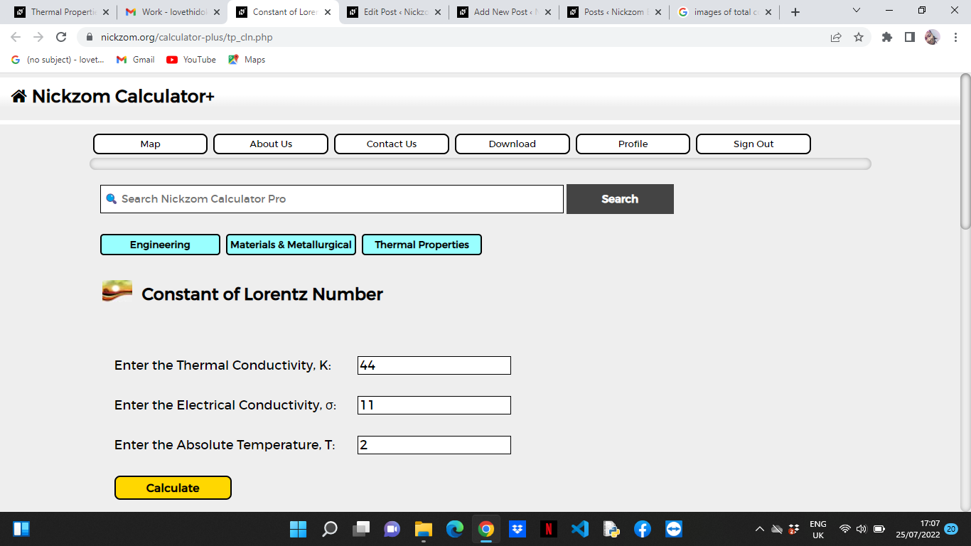 How to Calculate and Solve for Constant of Lorentz Number | Thermal ...