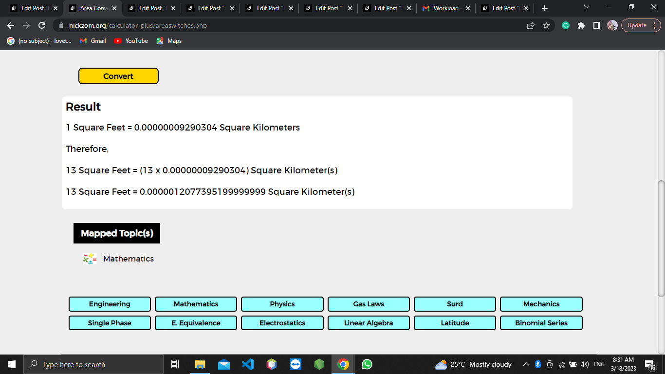 How To Convert Square Feet To Square Kilometers Area Units How To Convert Square Feet To Square Kilometers Area Units